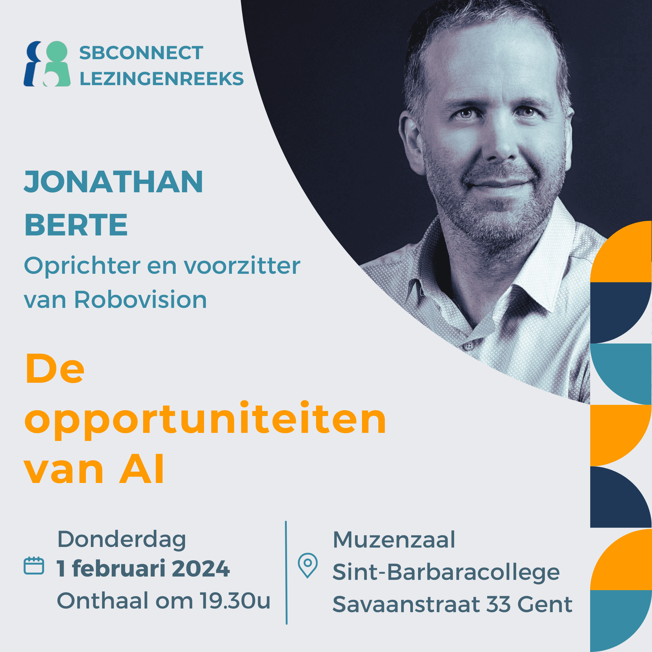 SBConnect organiseert: “De opportuniteiten van AI”, een lezing door Jonathan Berte (Robovision ...